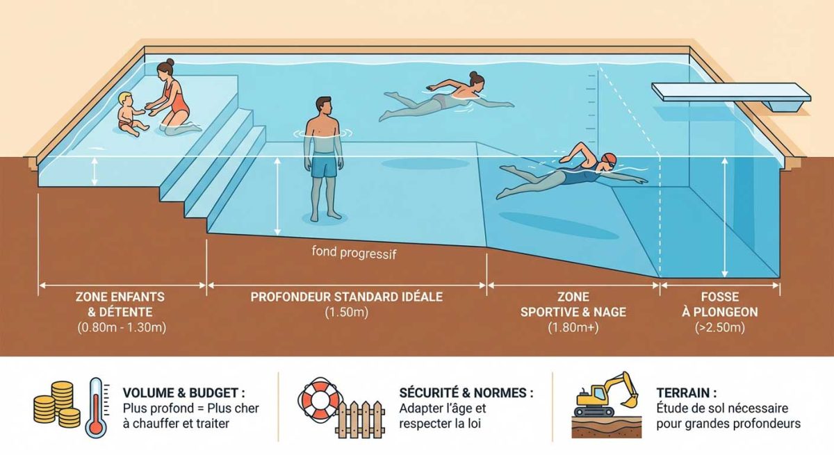 Quelle est la profondeur idéale pour une piscine ? - SGVBG